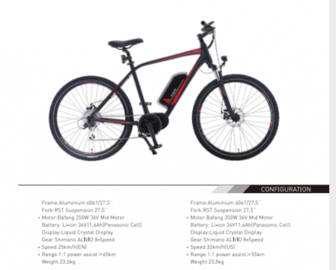 70km 36v Electric Powered Bike Rear Motor , 350w Foldable Electric Bike