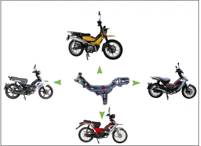 Single Cylinder Chrome CUB Motorcycle 125cc Motocross Bike 2.1l Off ...